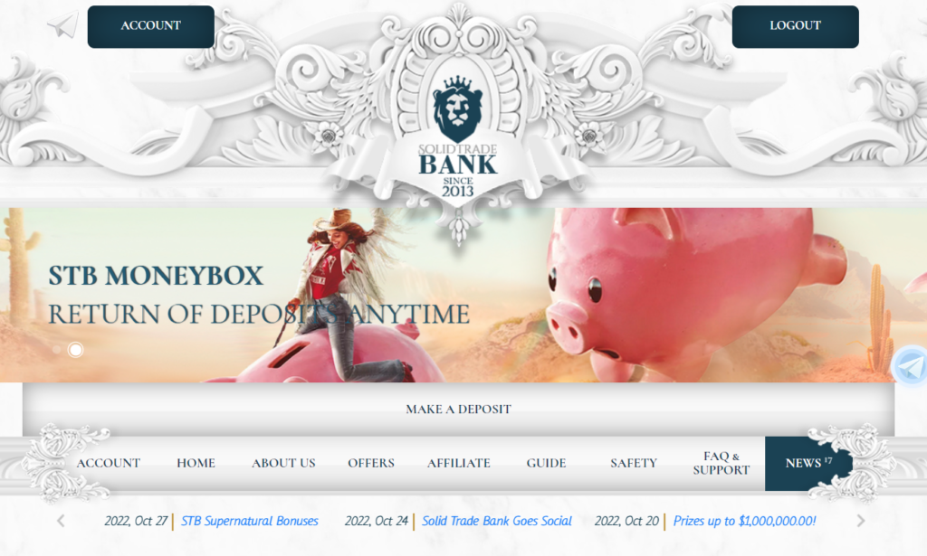 SOLID TRADE BANK - Cazando Hyips